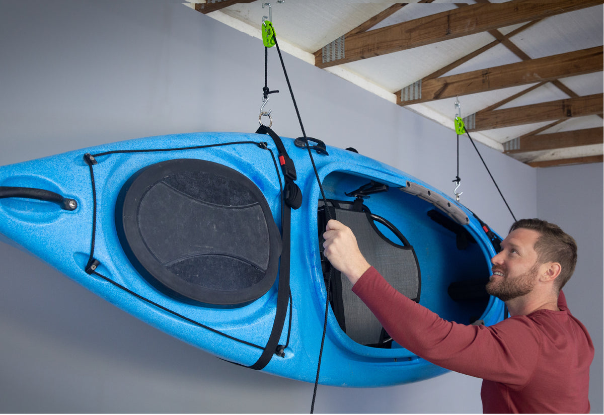Kayak Hanger Sling | Tie Boss | Store Kayaks Easily
